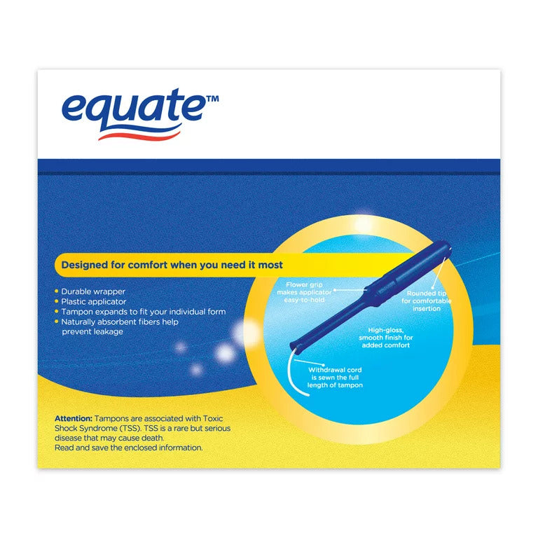 Tampons with Plastic Applicators, Unscented, Regular - 3 packs - 40 co ...